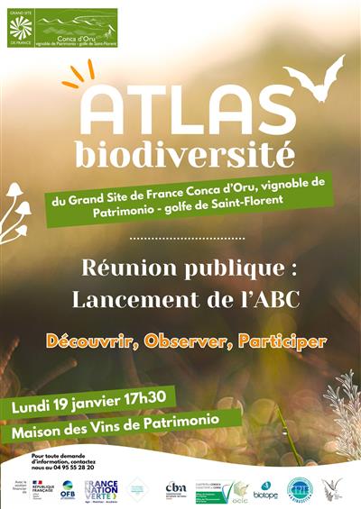 RÉUNION PUBLIQUE DE L'ATLAS DE LA BIODIVERSITÉ COMMUNALE - Saint Florent